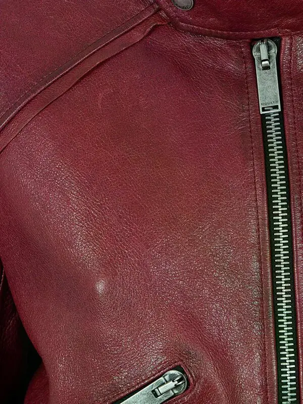 Alexander McQueen Cropped Leather Jacket
