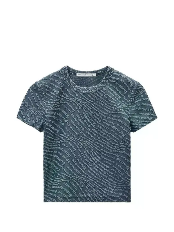 Alexander Wang Jacquard Logo T-shirt - Grey