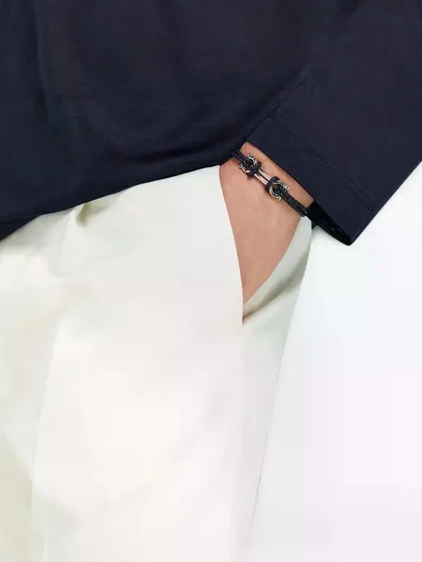 FERRAGAMO Double Gancini Bracelet - Silver