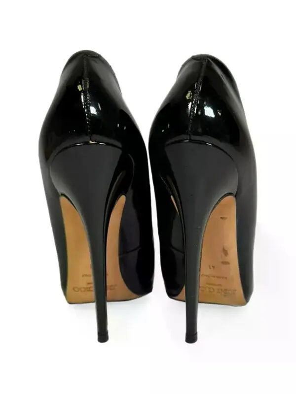 JIMMY CHOO Patent Leather Round-toe Pumps