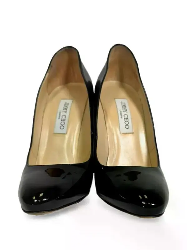 JIMMY CHOO Patent Leather Round-toe Pumps