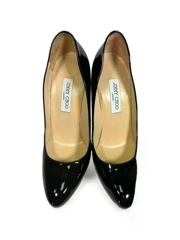JIMMY CHOO Patent Leather Round-toe Pumps