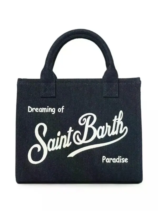 MC2 SAINT BARTH Logo Embroidered Tote Bag - Blue