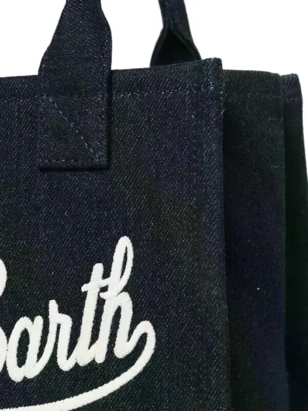 MC2 SAINT BARTH Logo Embroidered Tote Bag - Blue