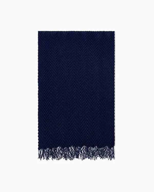 Giorgio Armani Cashmere Stole - Navy Blue