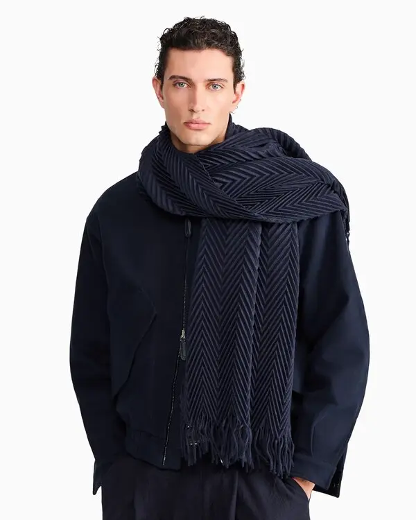 Giorgio Armani Cashmere Stole - Navy Blue