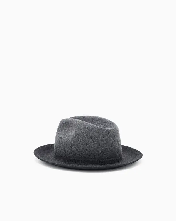 Giorgio Armani Classic Hat In Virgin Wool