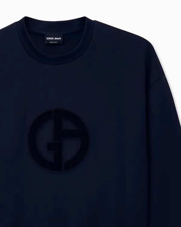 Giorgio Armani Sweatshirt With Regular Fit In Micromodal Double Jersey