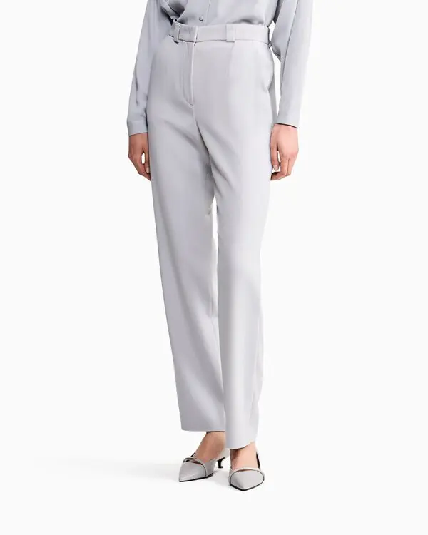 Giorgio Armani Technical Cady Straight-leg Trousers