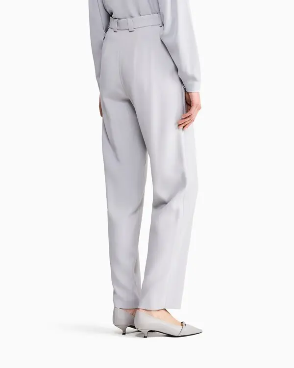 Giorgio Armani Technical Cady Straight-leg Trousers