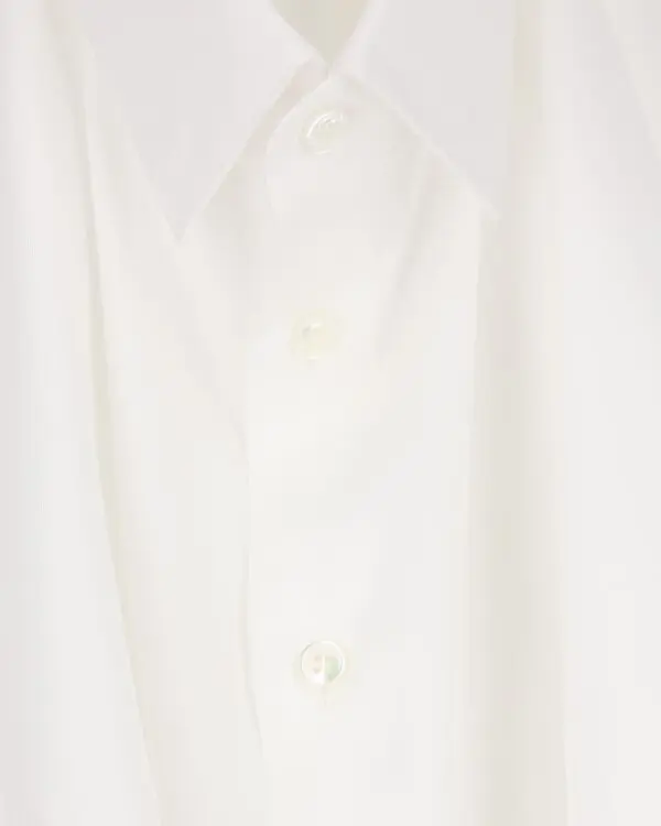 Giorgio Armani Regular Fit Shirt In Cotton Twill With Exposed Buttons