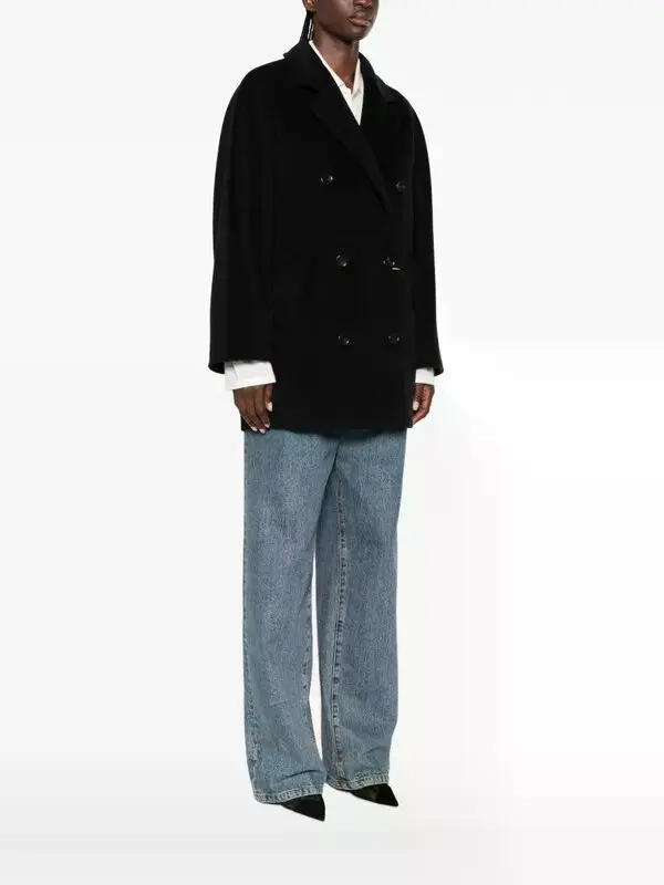Max Mara Rebus Notch-lapel Double-breasted Coat - Black