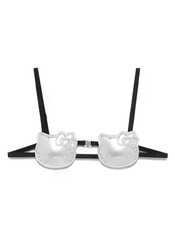 Gcds Hello Kitty Bold Bra Top - Silver