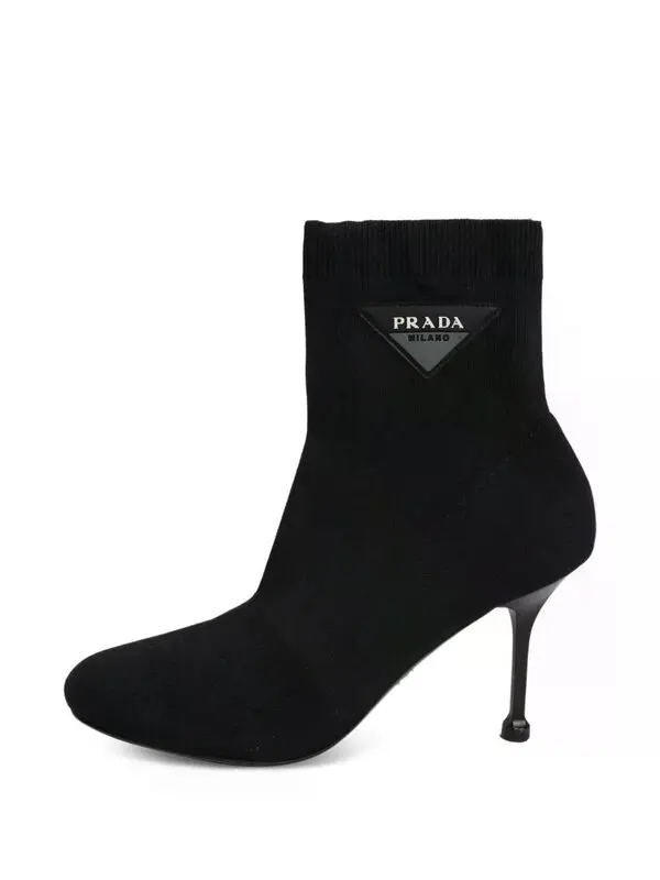 Prada Logo Sock Ankle Boots