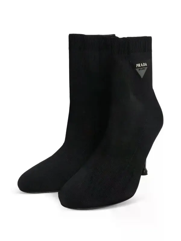 Prada Logo Sock Ankle Boots