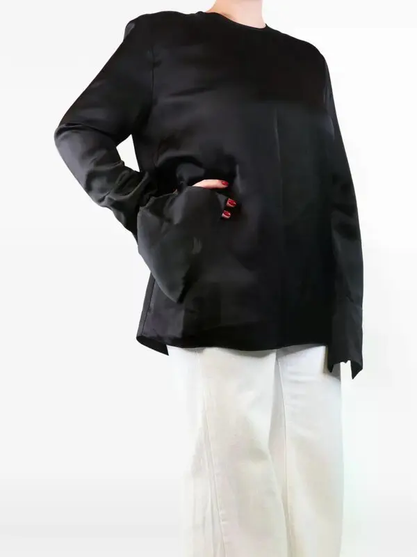 Raey Satin Wide-cuff Blouse