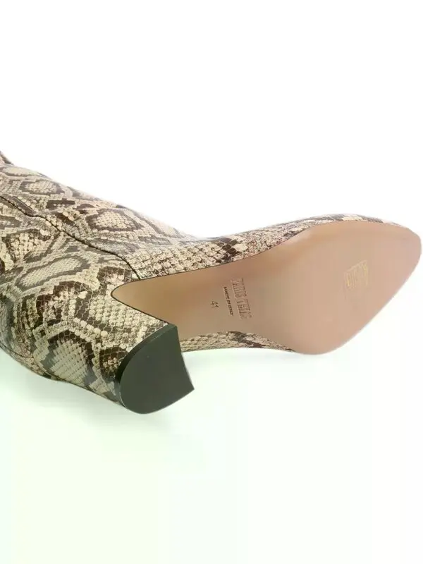 Paris Texas Python-effect Leather Knee-high Boots