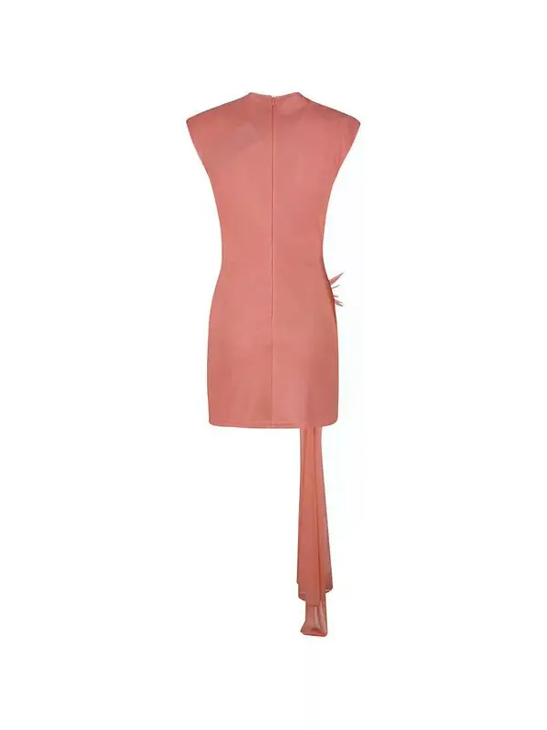 David Koma Mesh Floral-appliqué Mini Dress