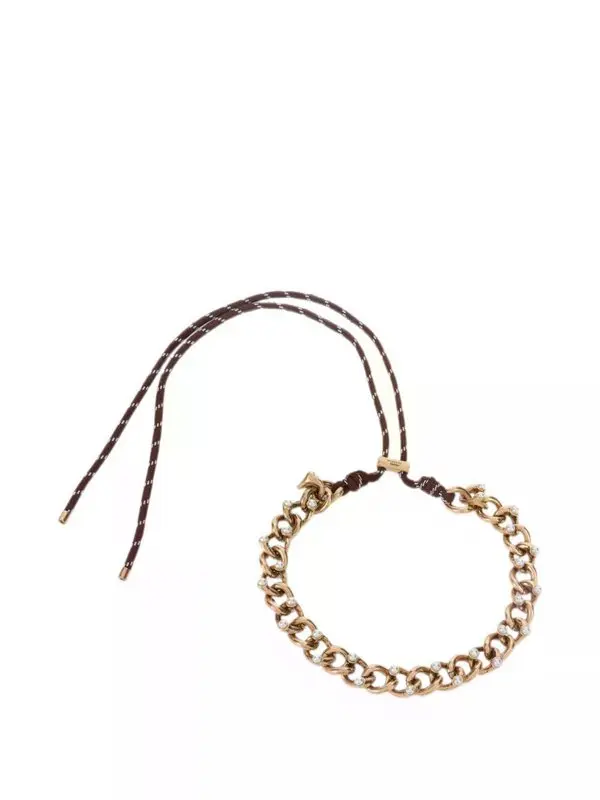 Max Mara Embellished Chain Necklace - Gold
