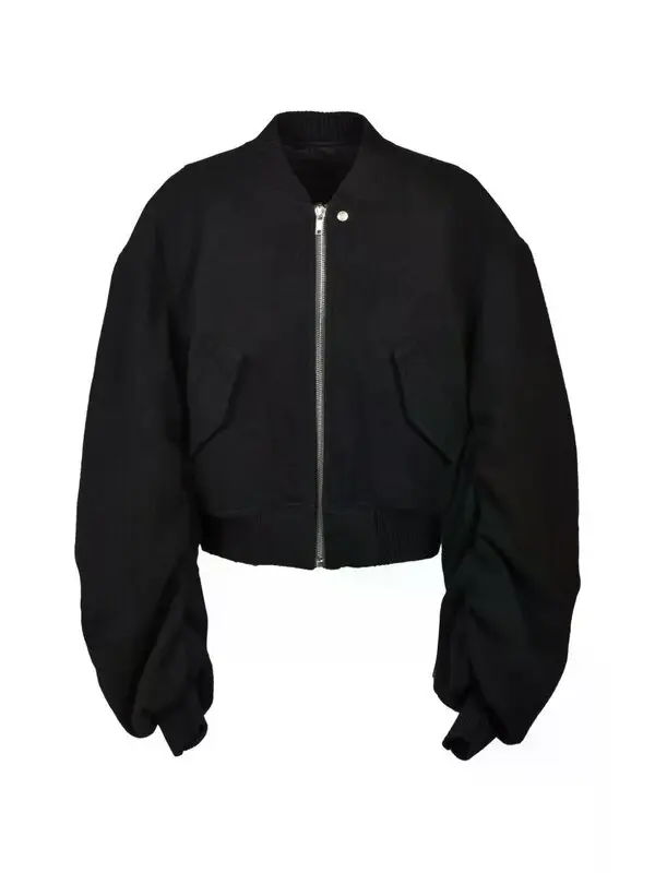 Rick Owens Ruched Sleeve Bomber Jacket