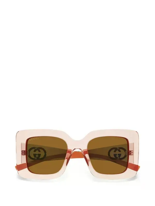 Gucci Interlocking G Squared-frame Sunglasses - Pink