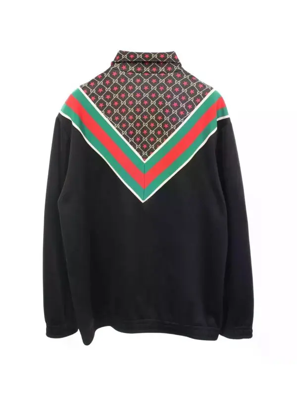 Gucci Gg Star Web Stripe Zip Up Sweatshirt