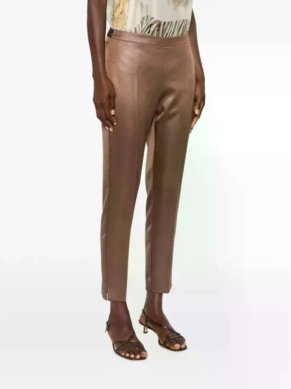 PENNYBLACK Pagaia Satin Finish Pressed-crease Trousers