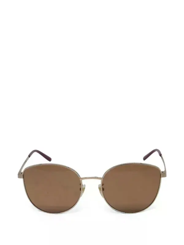 Gucci Round Frame Sunglasses - Gold