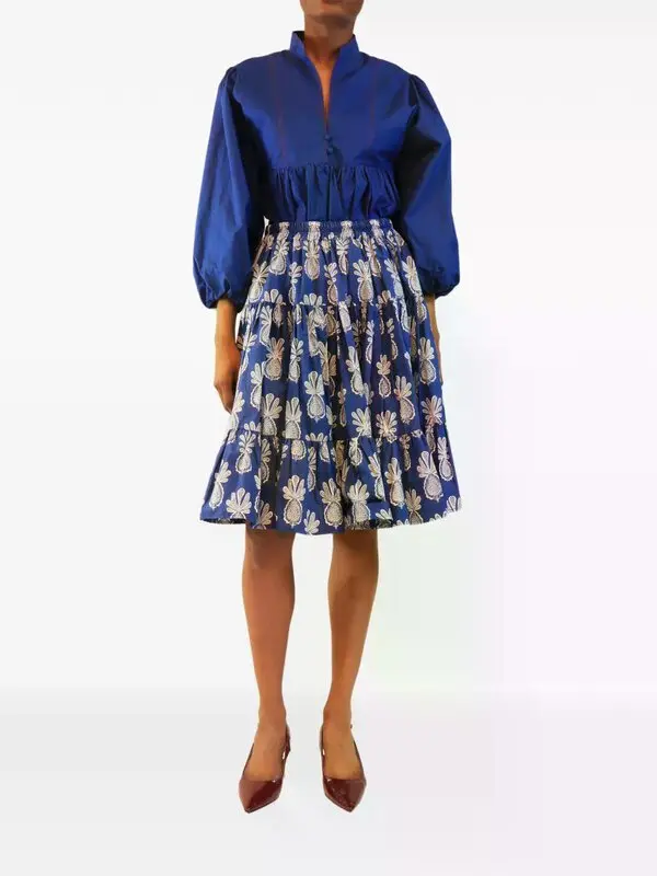 La DoubleJ Quintana Floral Print Tiered Skirt Set