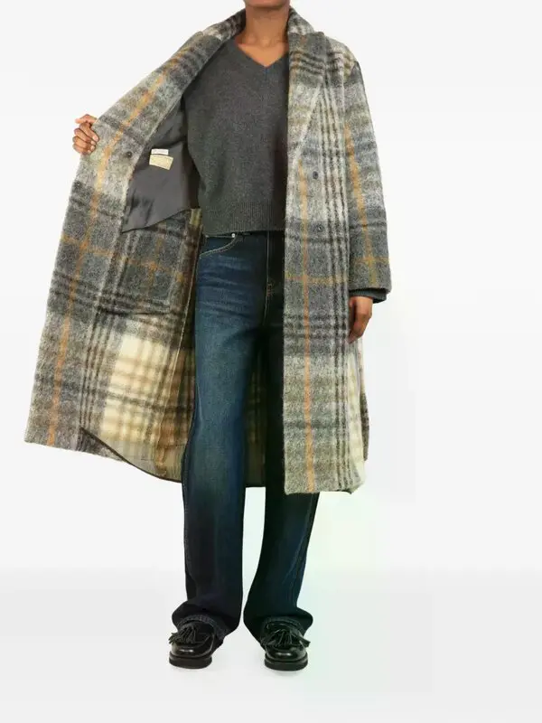 Brunello Cucinelli Checked Belted Coat