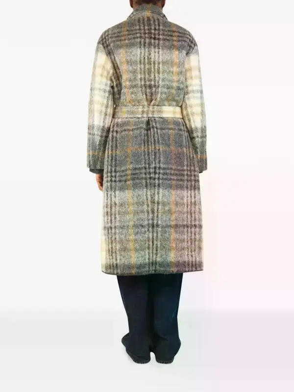 Brunello Cucinelli Checked Belted Coat