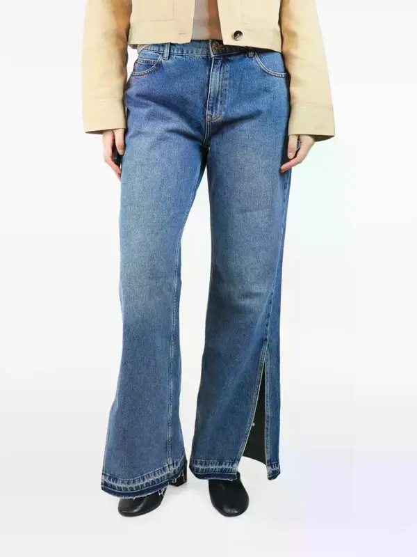 STEL Split-hem Wide-leg Jeans