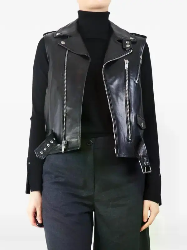 Saint Laurent Belted Biker Vest