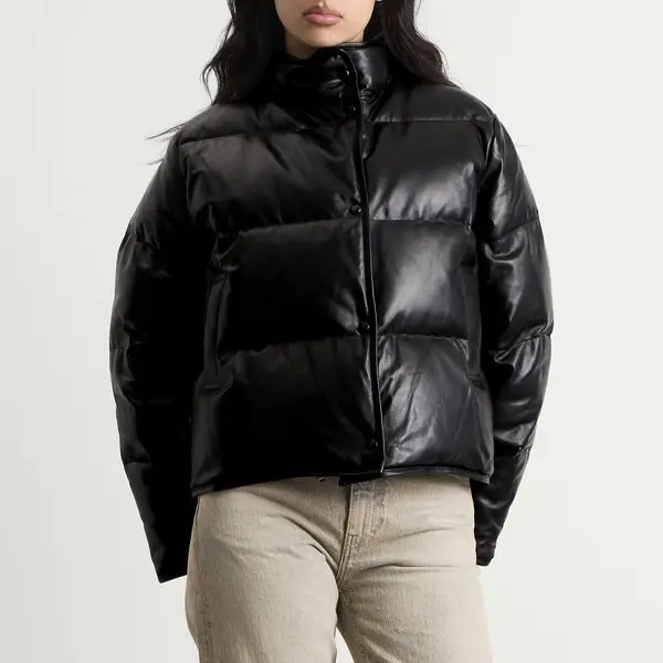 NOTHING WRITTEN Lambskin Leather Puffer