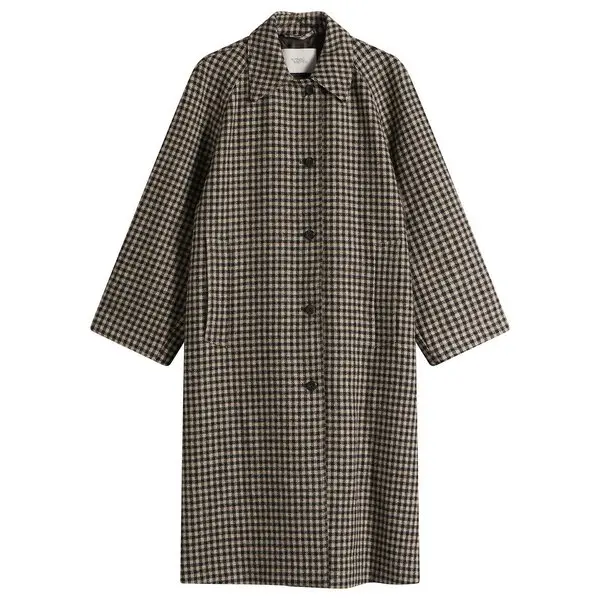 NOTHING WRITTEN Bébé Check Balmacaan Coat