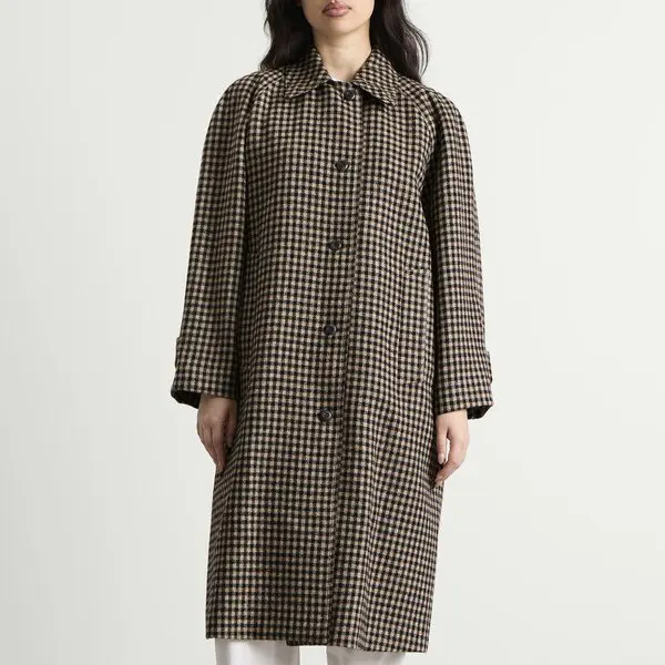 NOTHING WRITTEN Bébé Check Balmacaan Coat