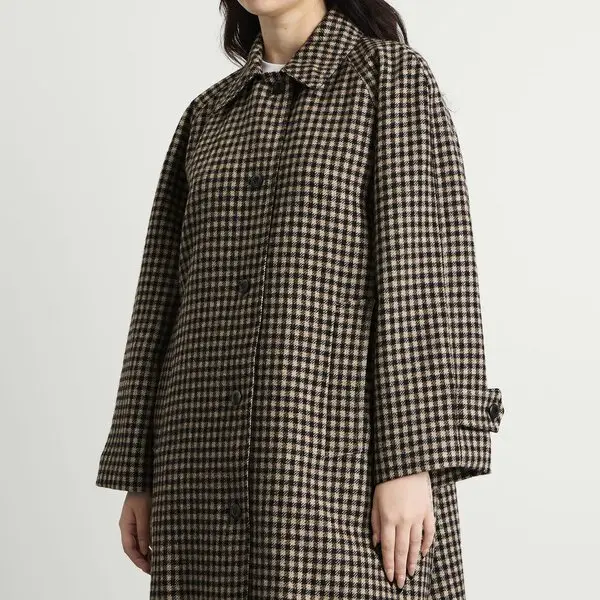 NOTHING WRITTEN Bébé Check Balmacaan Coat