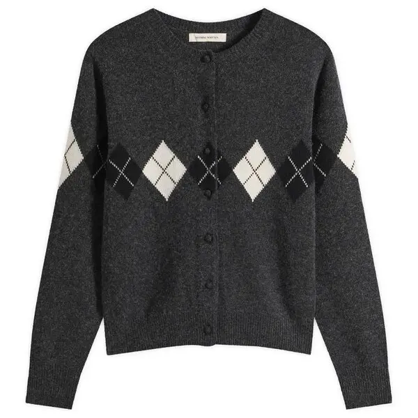 NOTHING WRITTEN Heritage Argyle Knit Cardigan