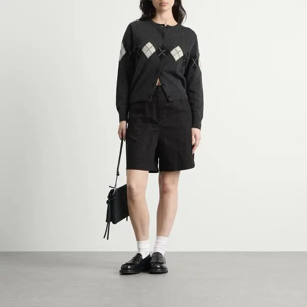 NOTHING WRITTEN Heritage Argyle Knit Cardigan