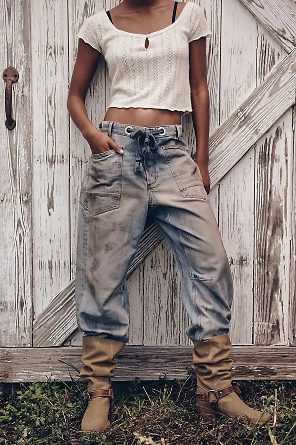 We The Free Moxie Pull-on Barrel Jeans