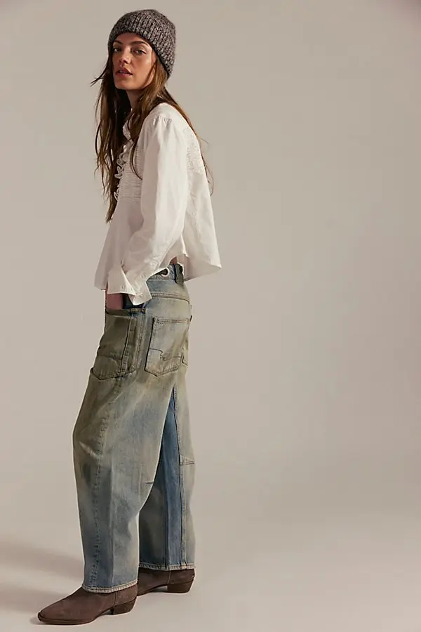 We The Free Moxie Pull-on Barrel Jeans