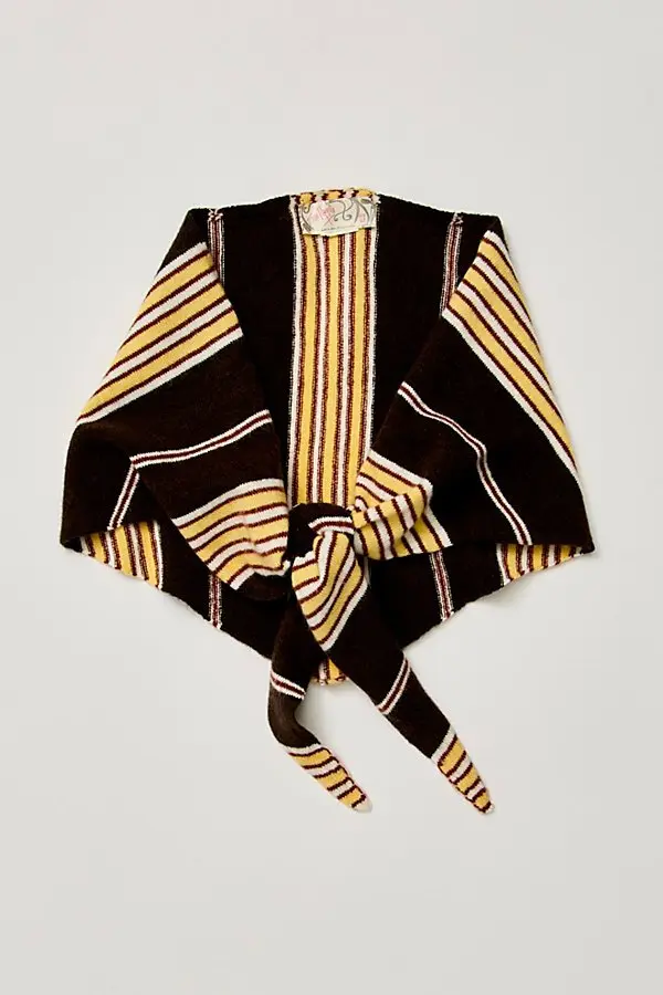 Free People Rugby Triangle Scarf At - Coffee Bean