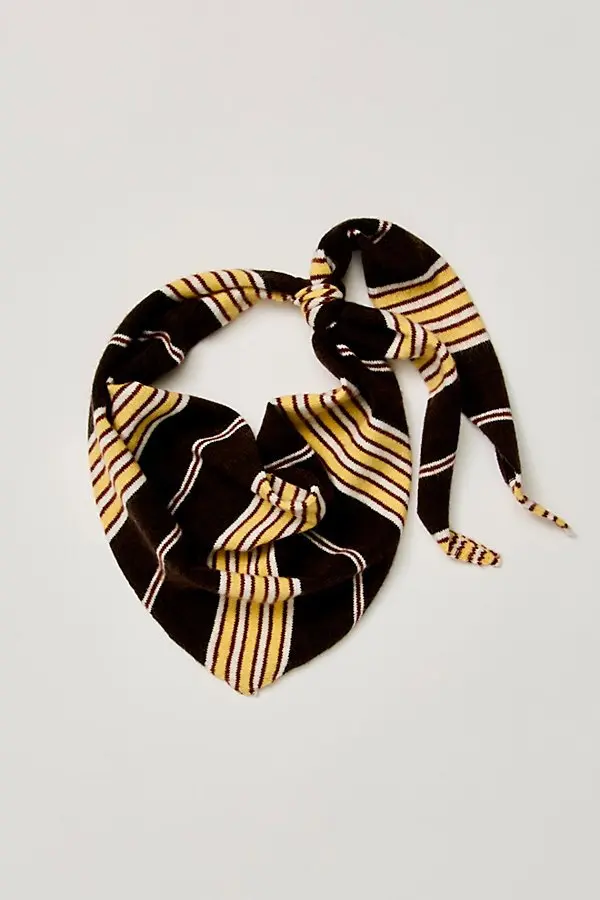 Free People Rugby Triangle Scarf At - Coffee Bean