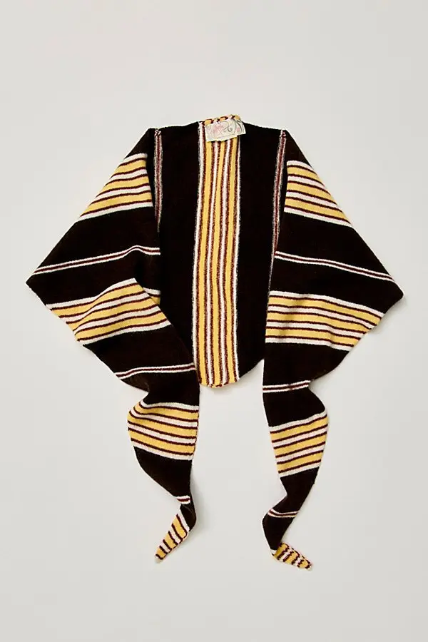 Free People Rugby Triangle Scarf At - Coffee Bean