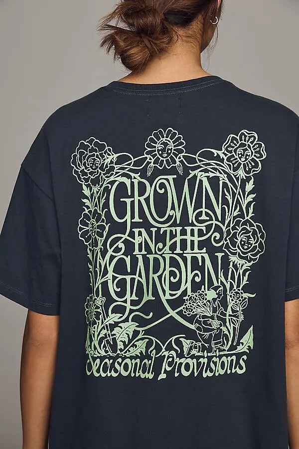 DAMSON MADDER Grown In The Garden Cotton T-shirt