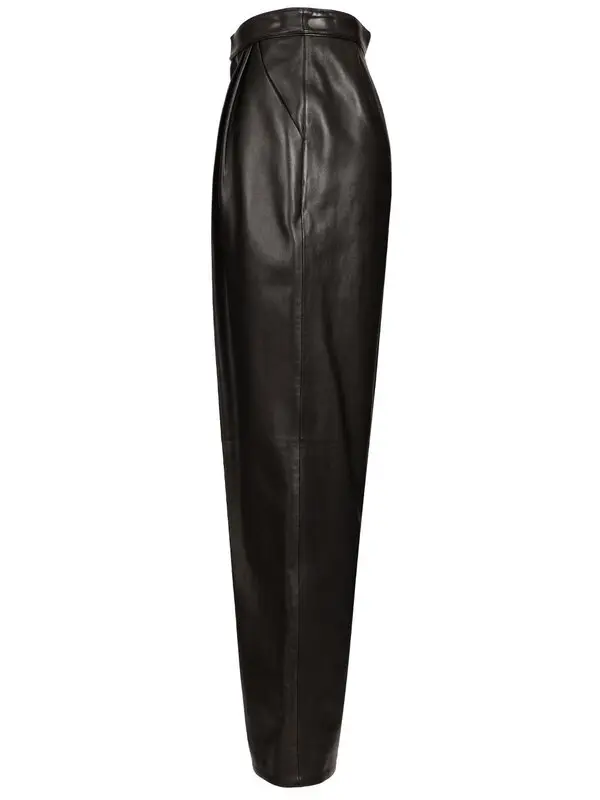 Bottega Veneta Shiny Leather Trousers
