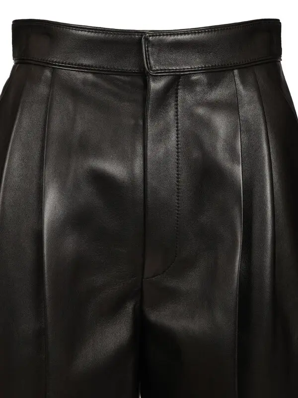 Bottega Veneta Shiny Leather Trousers