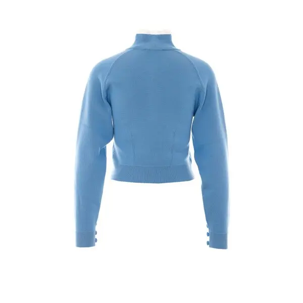 Chloé Lace And Wool Knit Sweater - Blue
