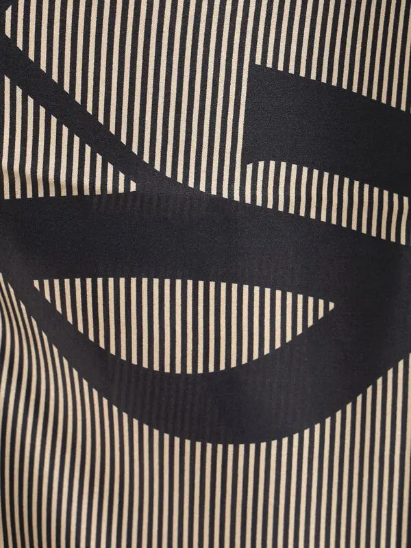 Saint Laurent Cassandre Striped Silk Charmeuse Stole