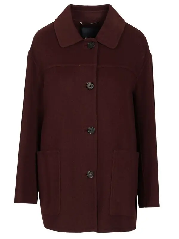 Max Mara Short Double-drap Pure Wool Coat - Multicolor